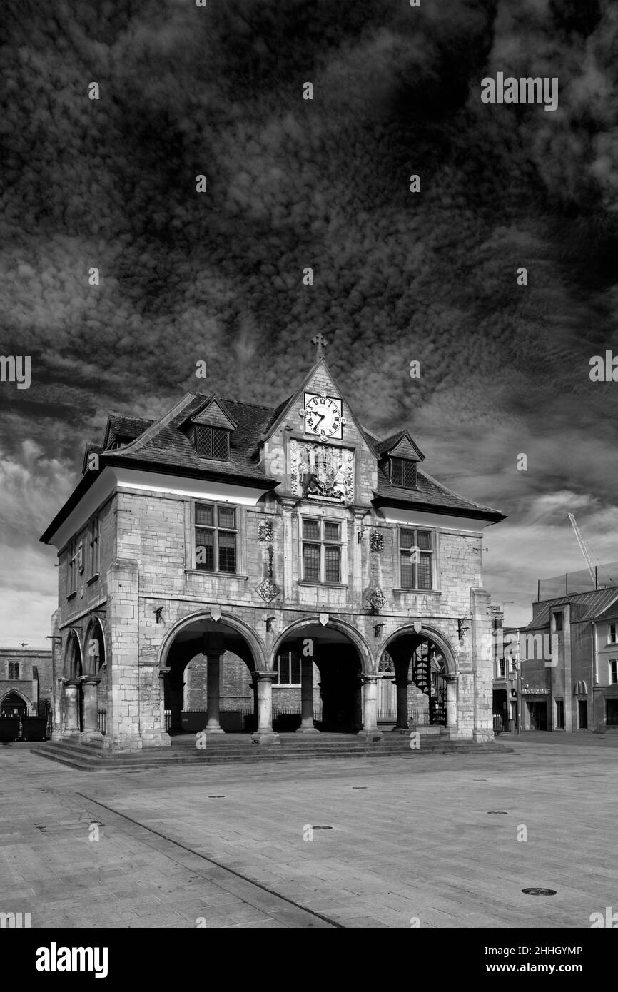 The 17th century Guildhall in Cathedral square, Peterborough City ...