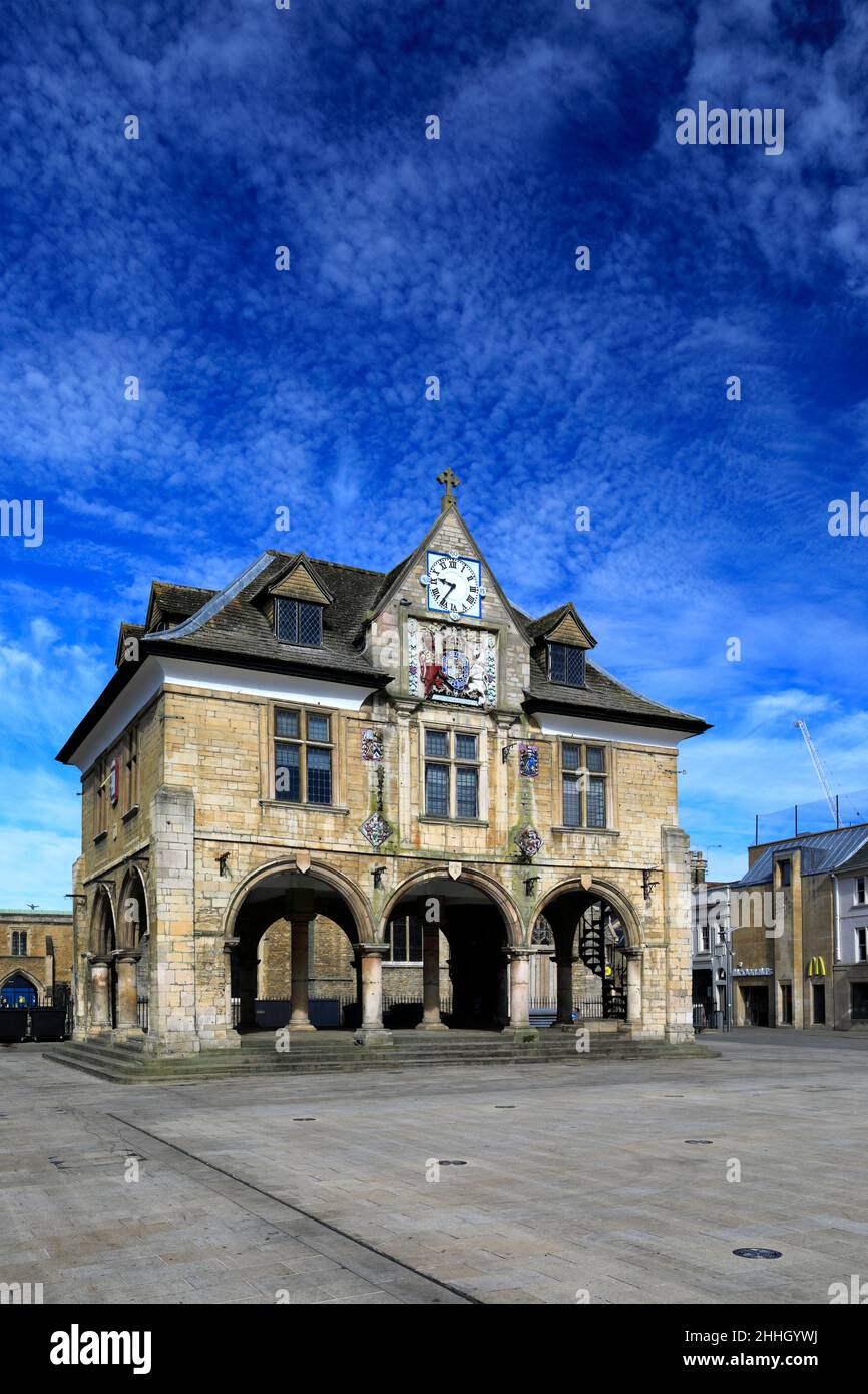 The 17th century Guildhall in Cathedral square, Peterborough City ...