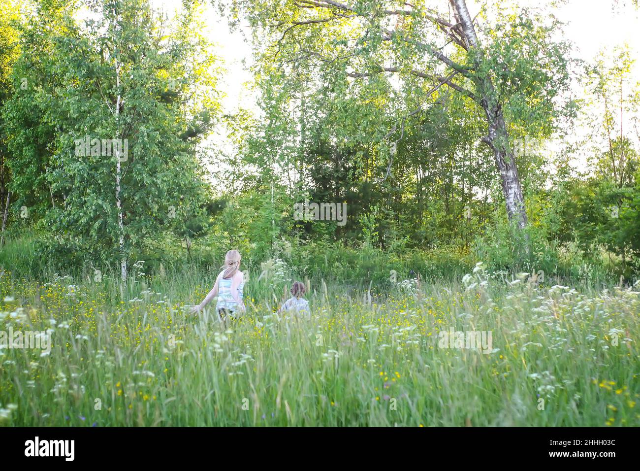 Two girlfriends walking park hi-res stock photography and images - Alamy