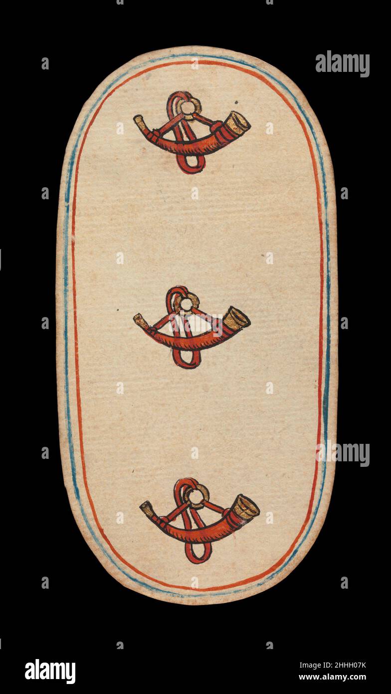 3 of Horns, from The Cloisters Playing Cards ca. 1475–80 South ...