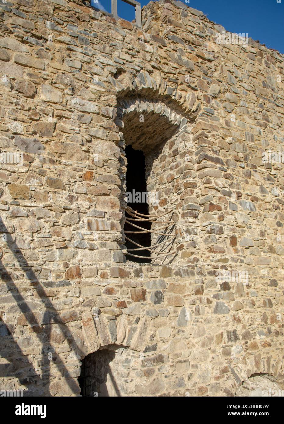 Ruins of medieval gothic castle Reviste. Revistske Podzamcie castle. Slovakia Stock Photo - Alamy