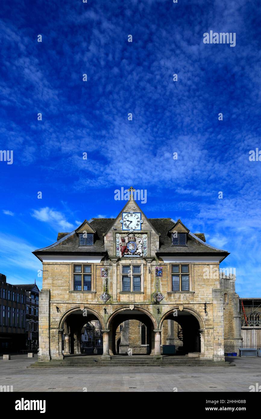 The 17th century Guildhall in Cathedral square, Peterborough City ...