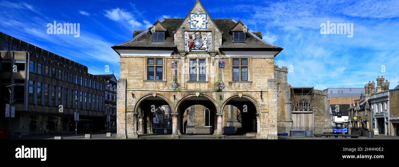The 17th century Guildhall in Cathedral square, Peterborough City ...