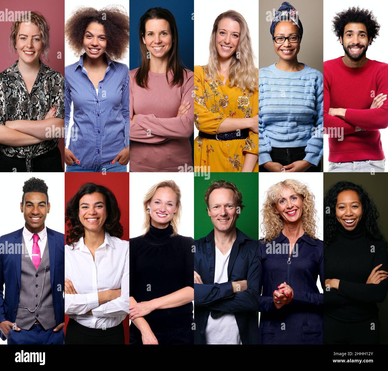 Group of beautiful people in a collage Stock Photo - Alamy