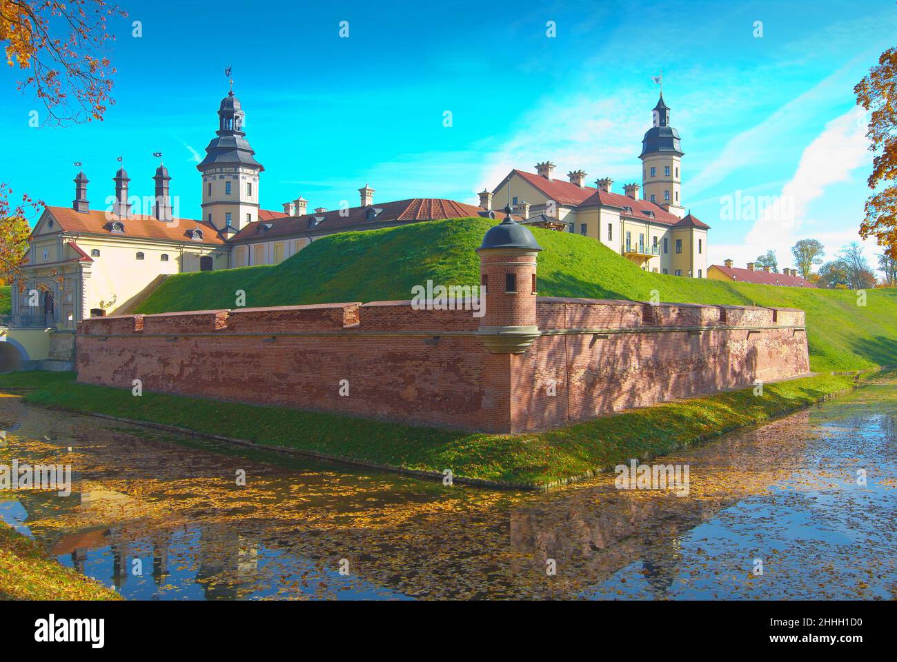 Nesvizh, Belarus, Radziwill Castle. Palace and castle complex, located ...