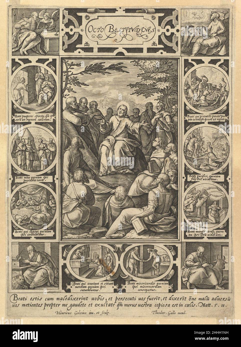 The Eight Beatitudes, from Christian and Profane Allegories Hendrick ...