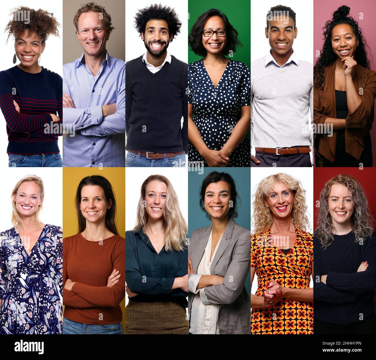 Group of beautiful people in a collage Stock Photo - Alamy