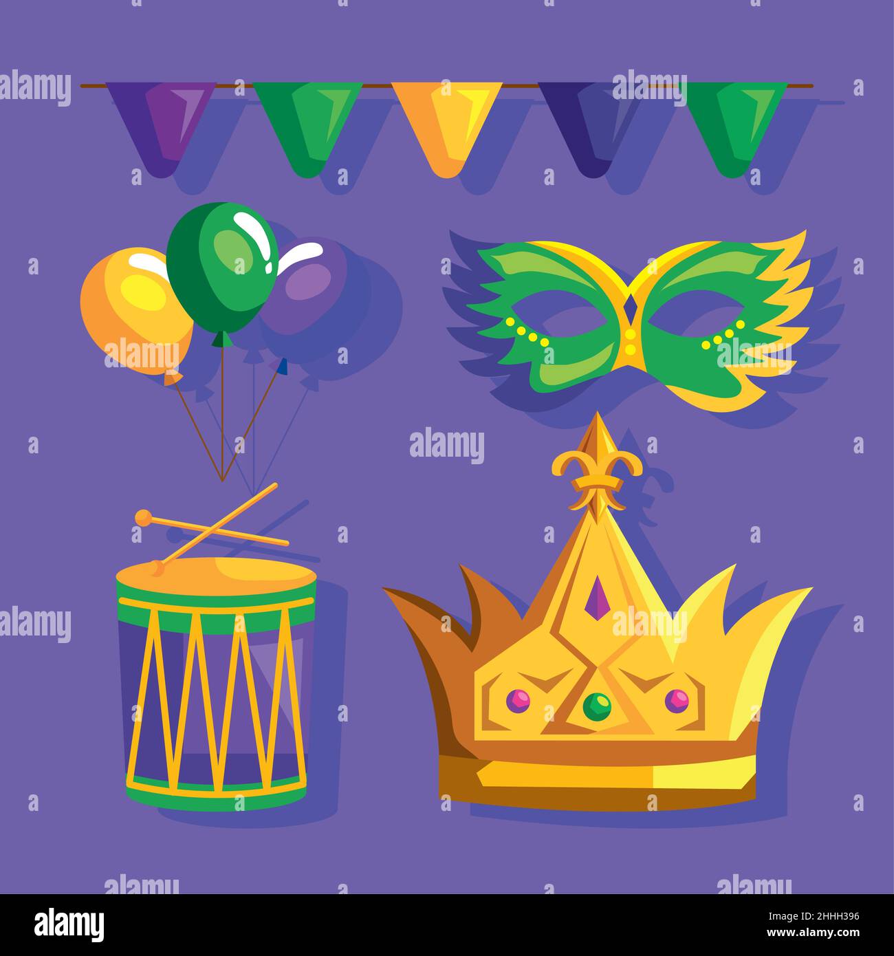 mardi gras five icons Stock Vector Image & Art - Alamy