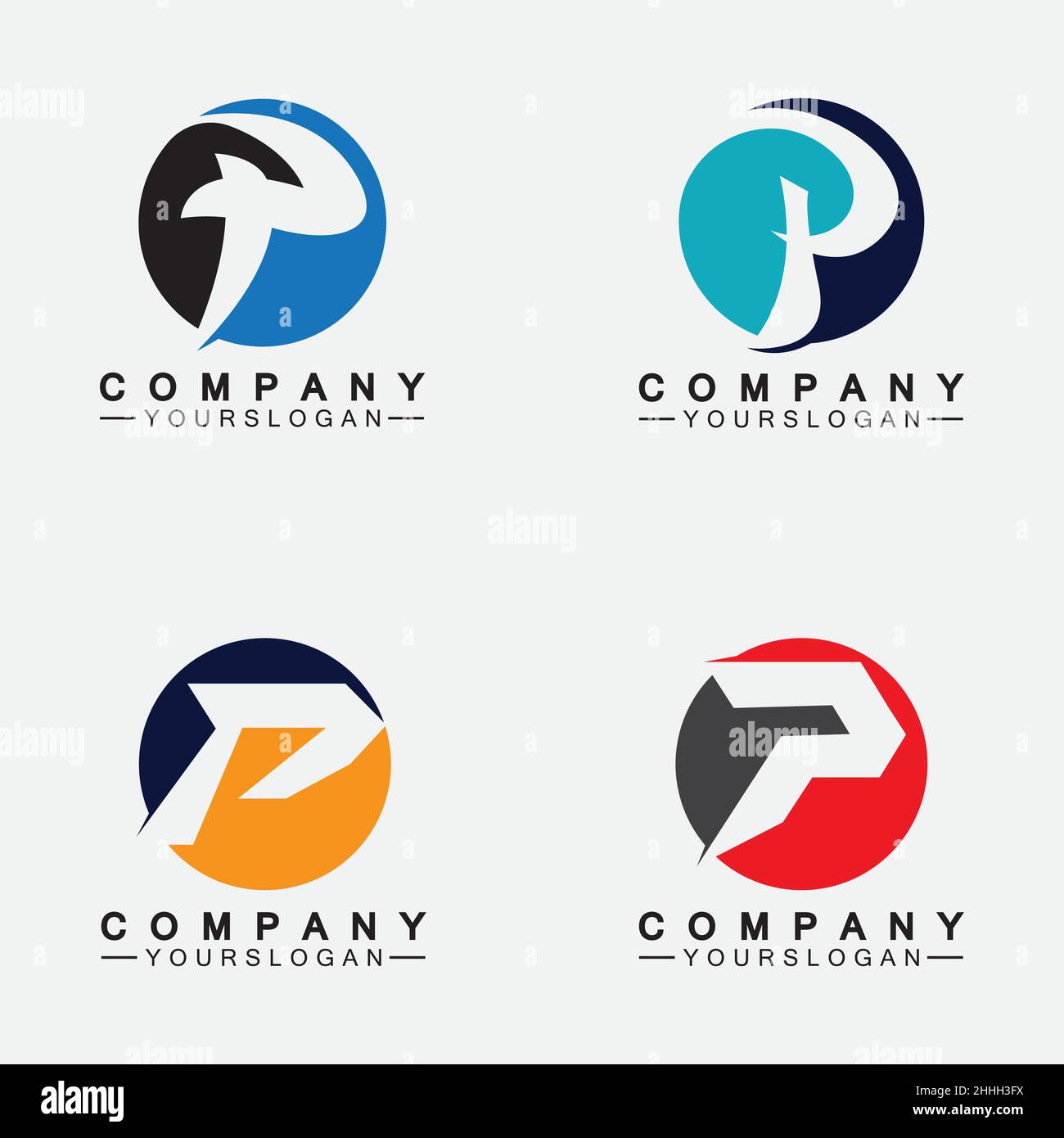 Set Letter P Logo vector illustration design Stock Vector Image & Art ...