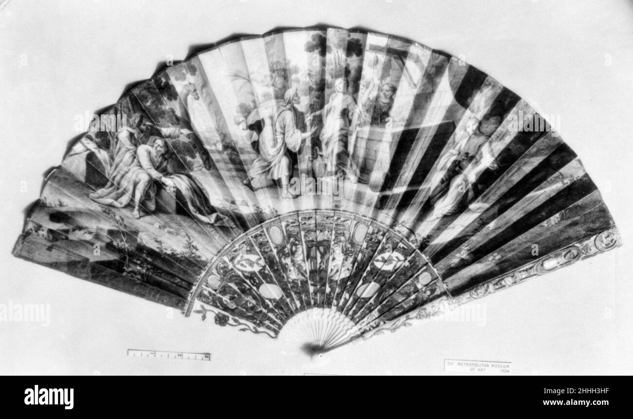 Fan early 18th century French or Italian. Fan 209508 Stock Photo - Alamy