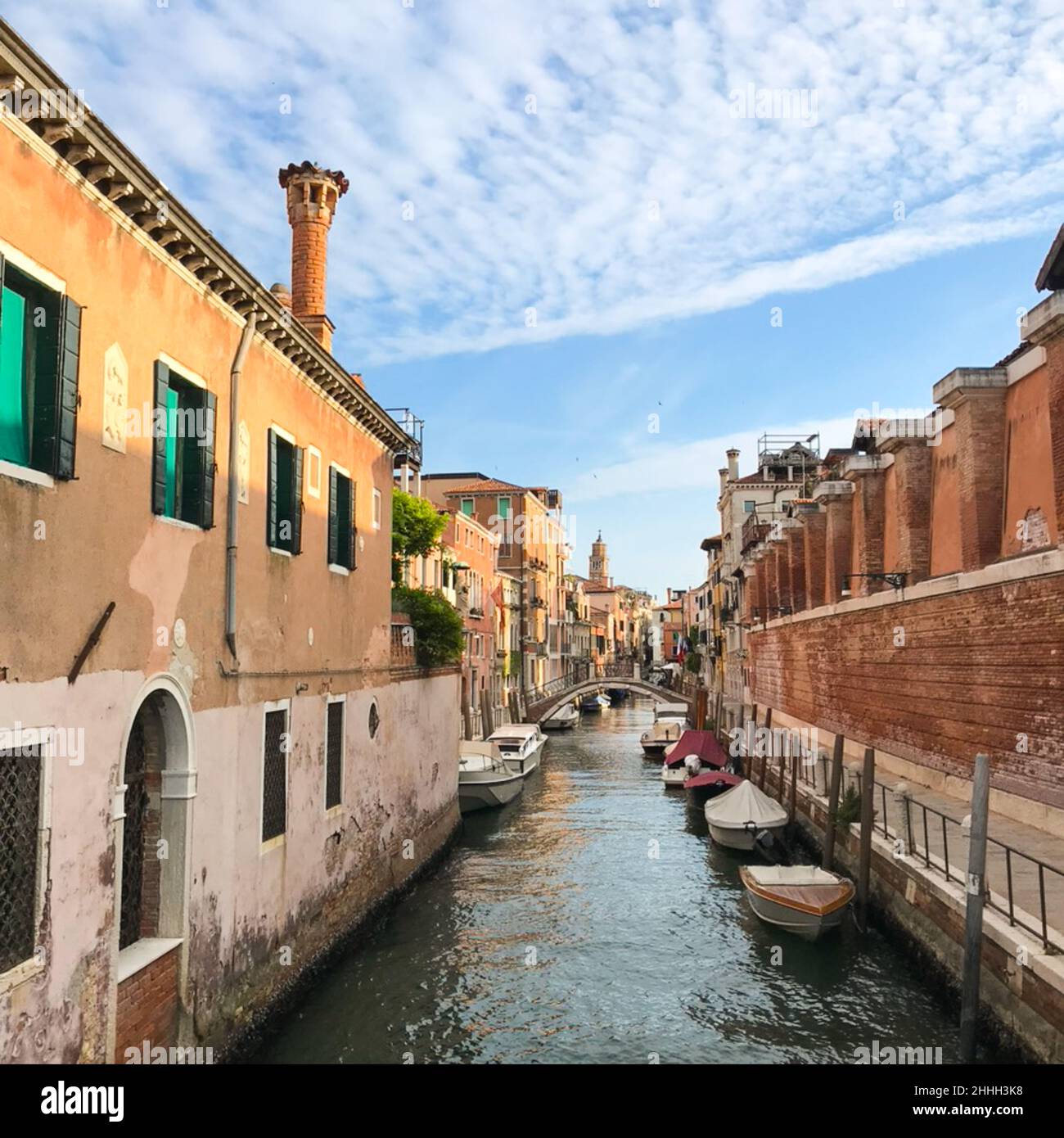 Historical buildings along one of the canals of Venice, Italy Stock ...