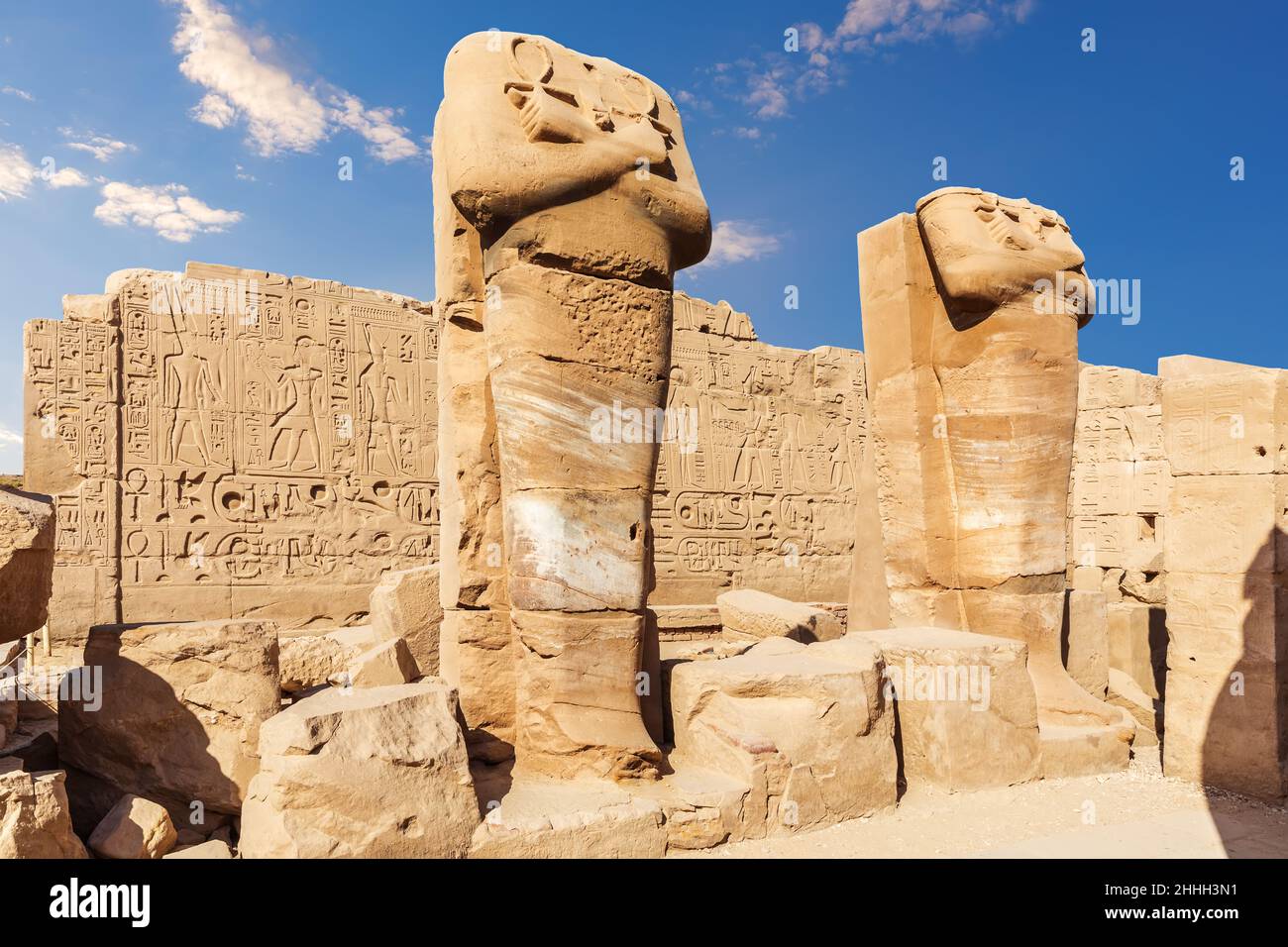 Kings monuments in Karnak Temple, Luxor, Egypt Stock Photo - Alamy