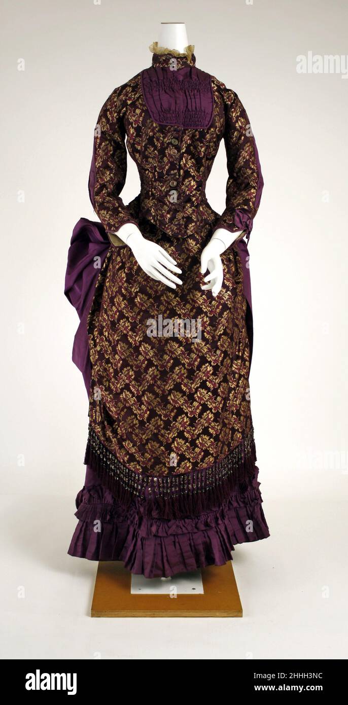 Dress 1882–83 American. Dress. American. 1882–83. silk Stock Photo - Alamy