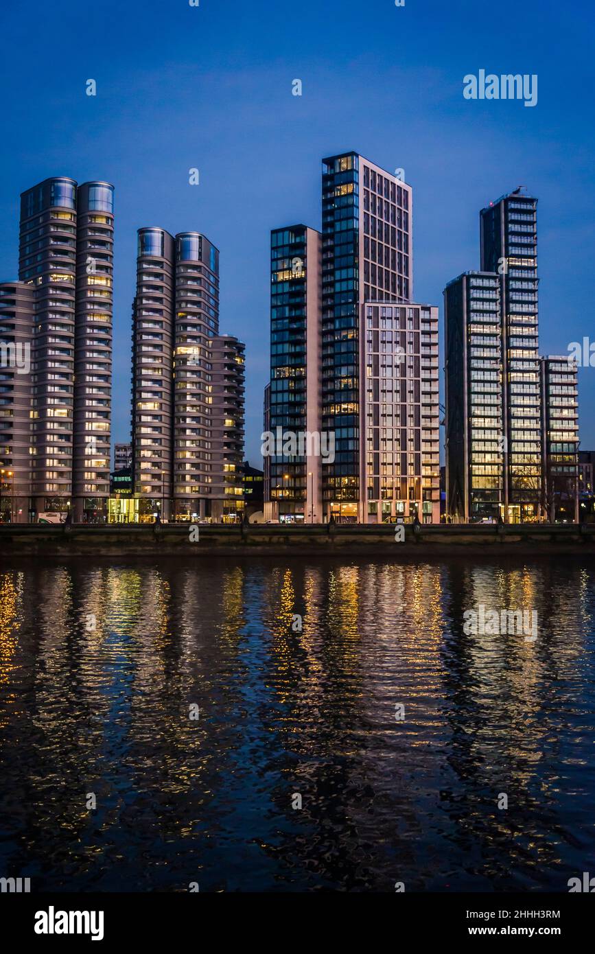 New housing developments comprising modern high-rise towers on Albert ...