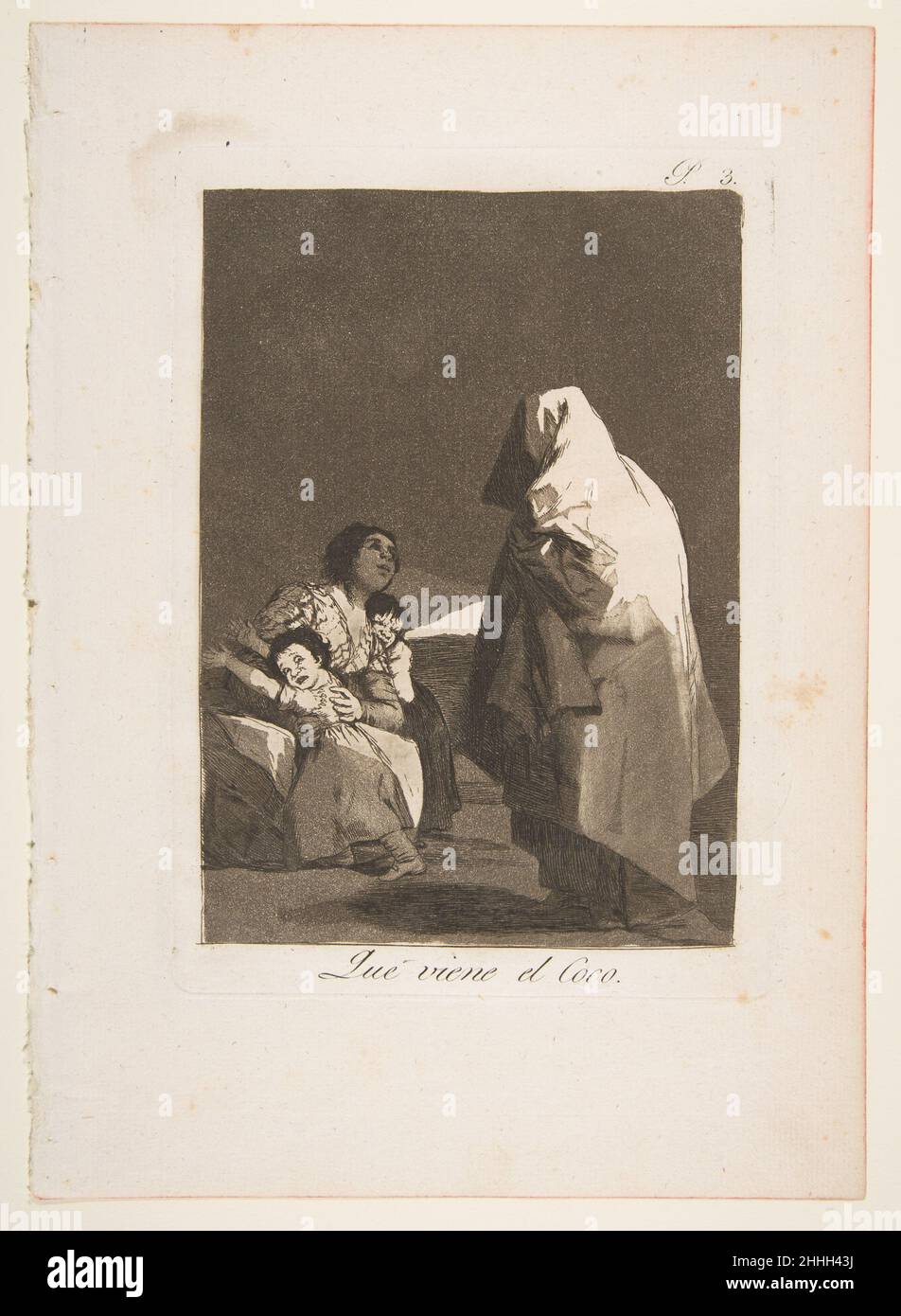 Plate 3 from 'Los Caprichos': Here comes the bogey-man (Que viene el ...