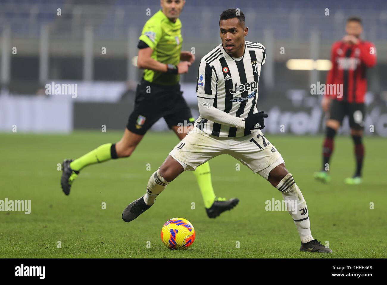 Alex Sandro of Juventus FC in action during the Serie A 2021/22 ...