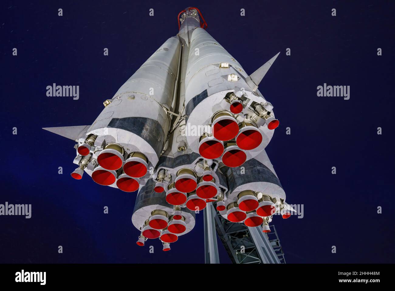 Soviet Space Launch Vehicle Vostock In Vdnkh Exhibition. Space rocket ...