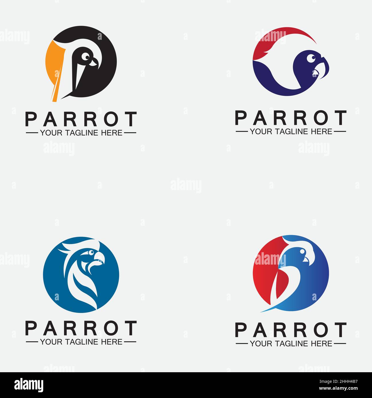 Set Parrot Logo Design Vector Template Stock Vector Image & Art - Alamy