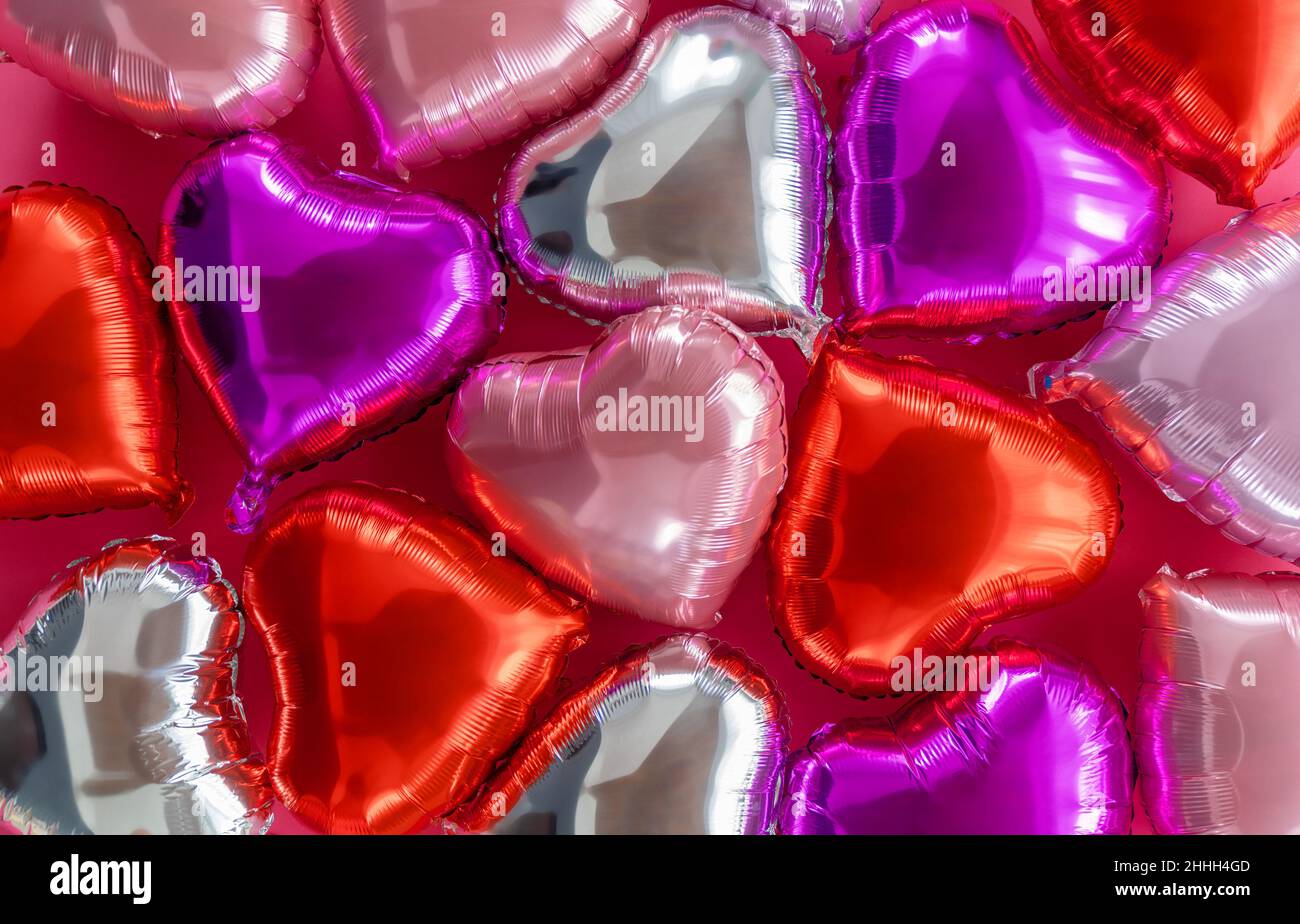 Happy Valentine's Day banner. Holiday background design with big heart ...