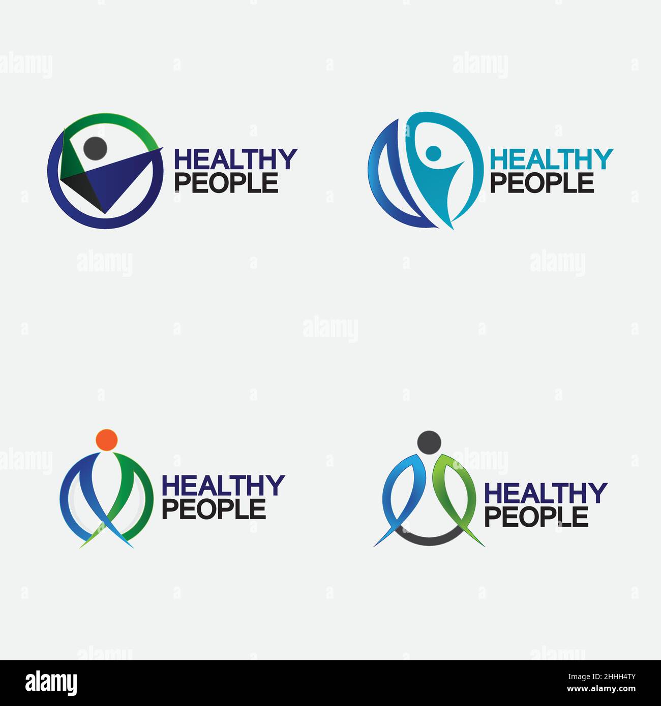 Set Health People Logo Vector illustration Design Template Stock Vector ...