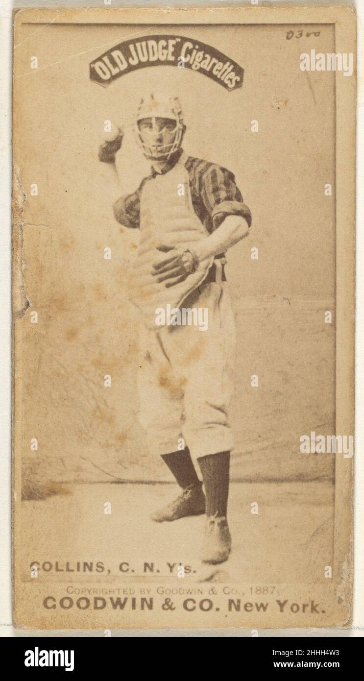 Bill Collins, Catcher, New York, from the Old Judge series (N172) for ...
