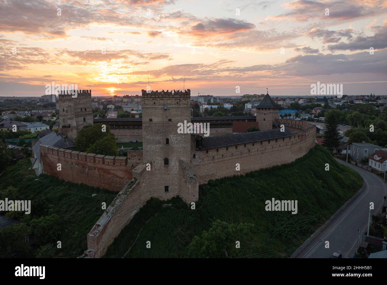 Aerial view lubart castle in hi-res stock photography and images - Alamy
