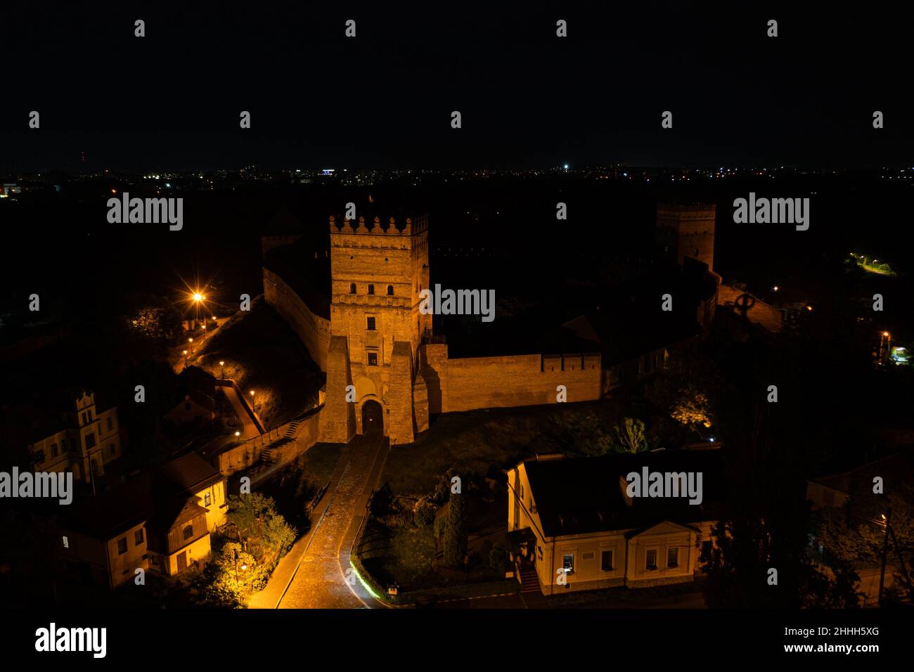 Aerial view lubart castle in hi-res stock photography and images - Alamy