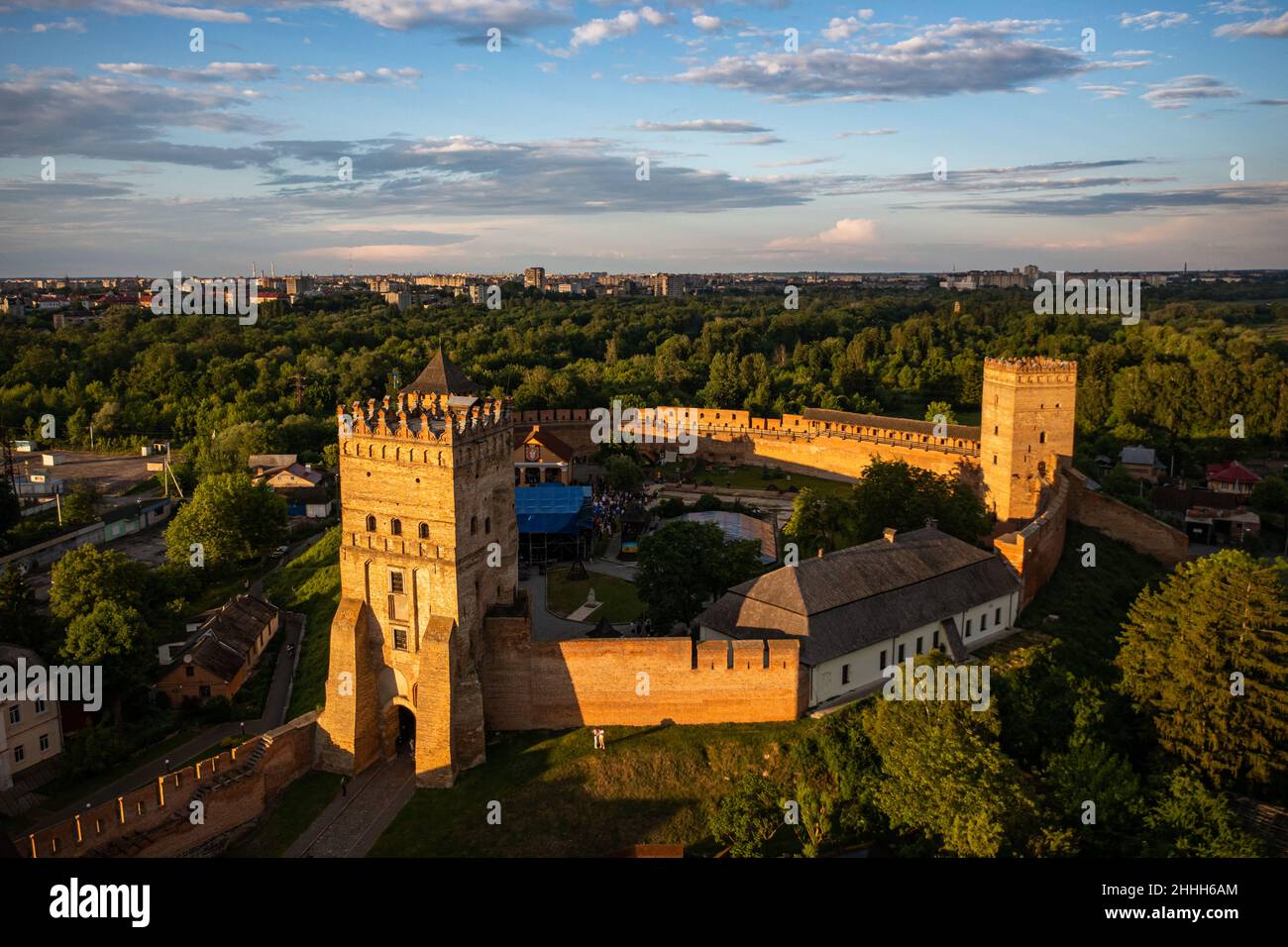 Aerial view lubart castle in hi-res stock photography and images - Alamy
