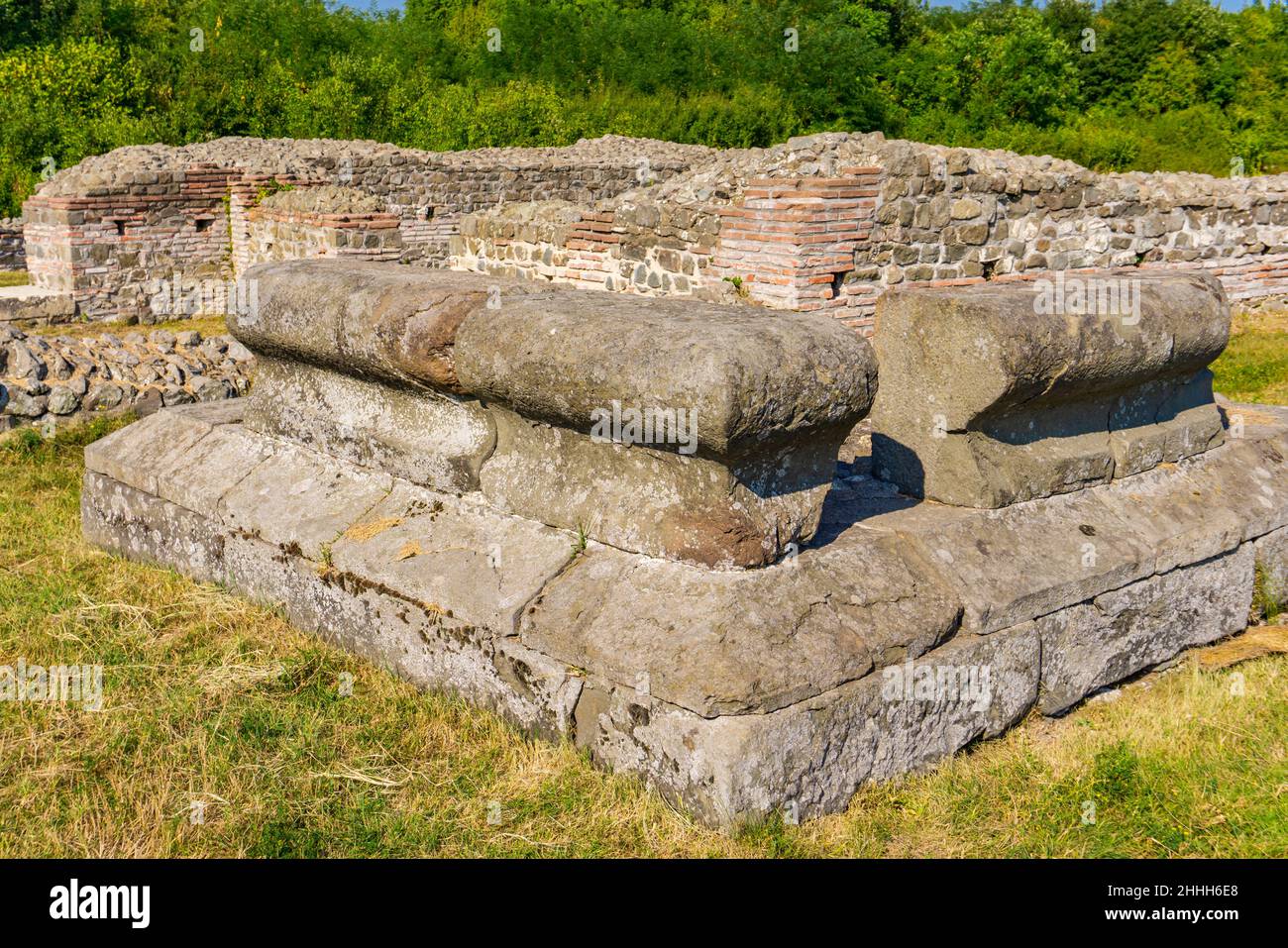 View at Felix Romuliana, remains of palace of Roman Emperor Galerius ...