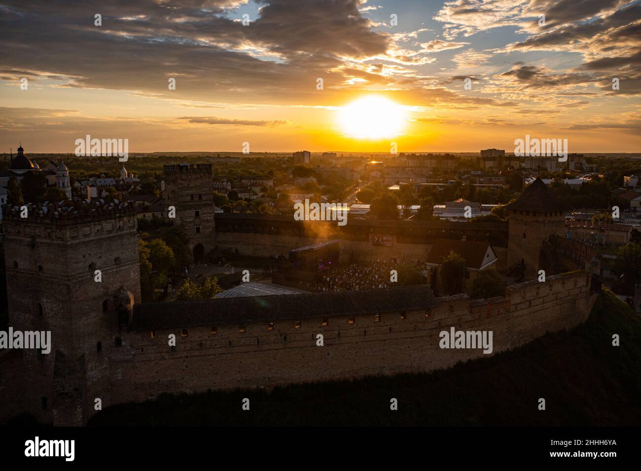 Aerial view lubart castle in hi-res stock photography and images - Alamy