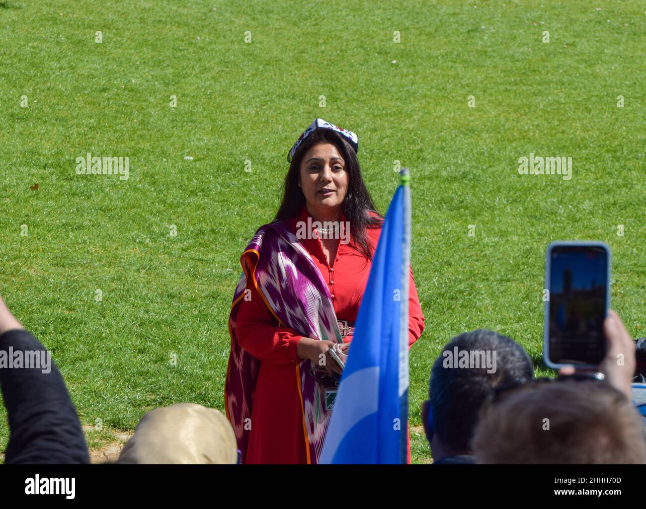 Conservative MP Nusrat Ghani at a pro-Uyghur protest in Parliament ...