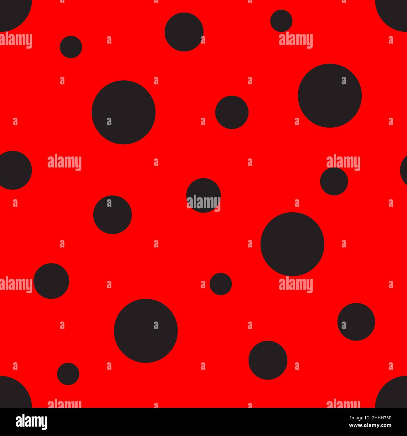 Ladybug seamless vector pattern. Seamless pattern with red background ...