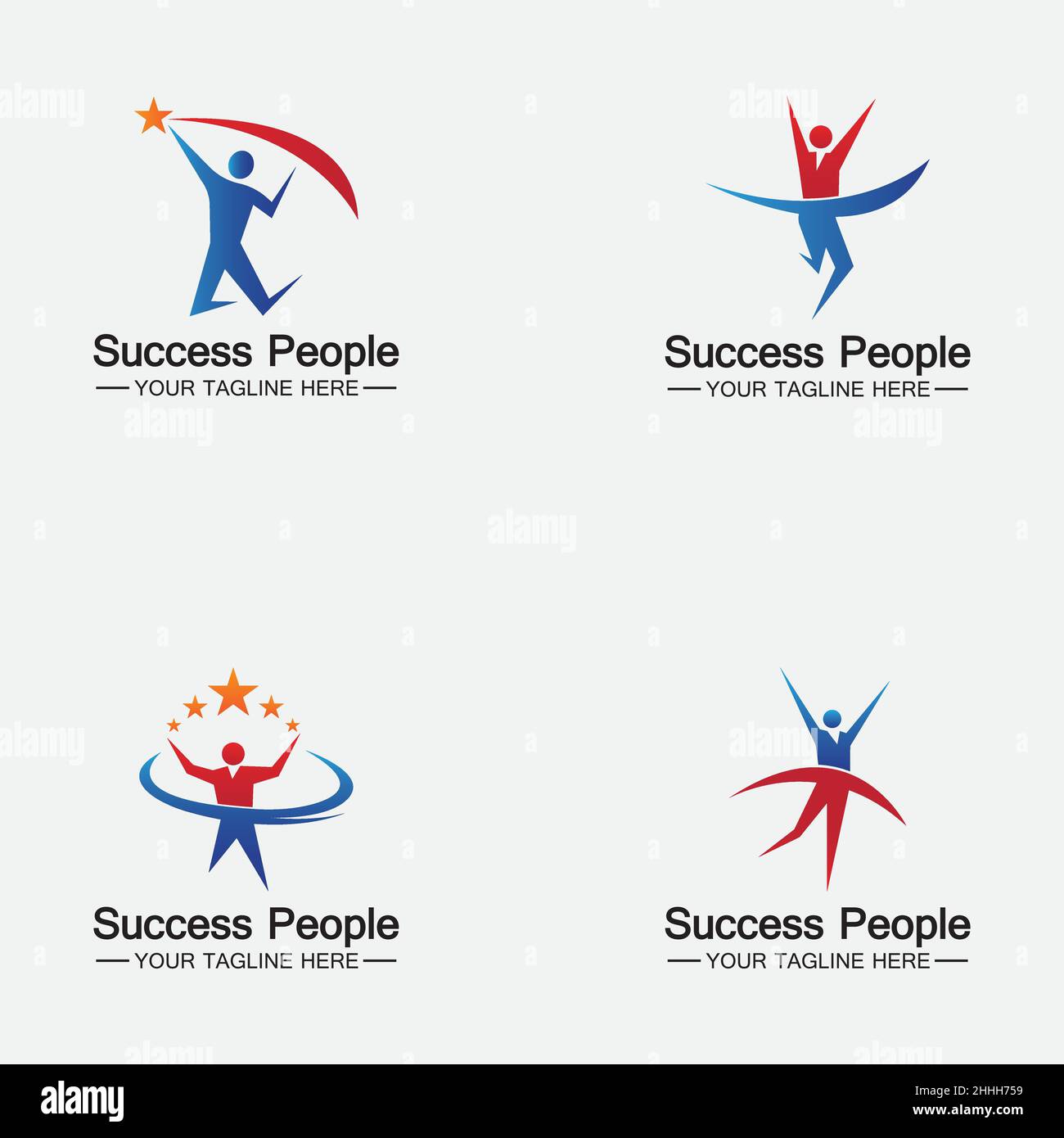 Set Success People Logo Vector Design Template Stock Vector Image & Art ...