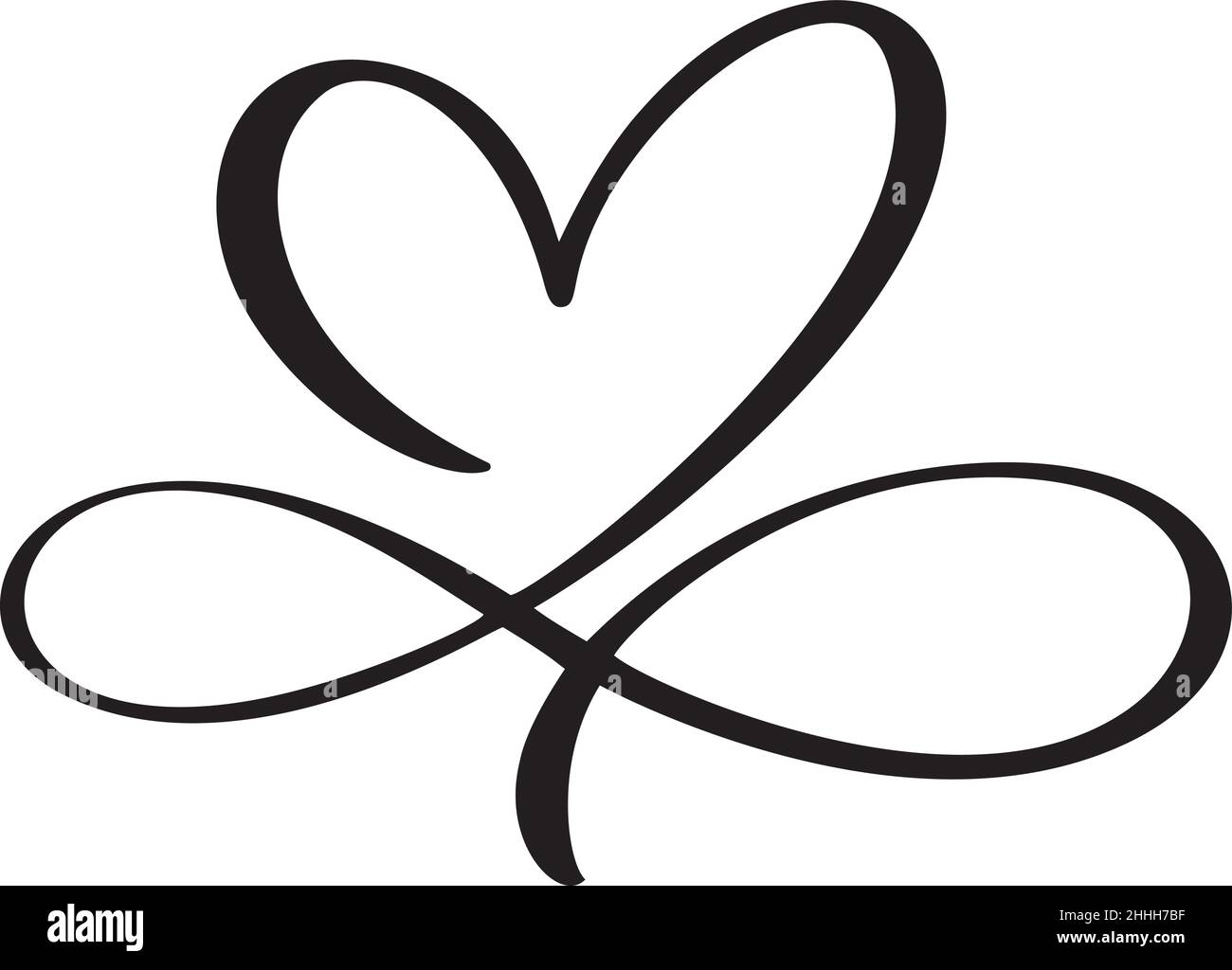 Heart love sign forever logo Vector. Infinity Romantic symbol linked ...