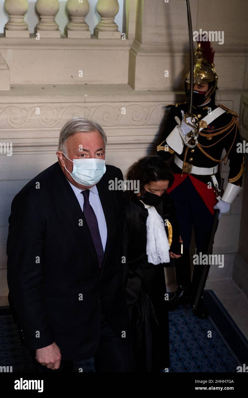 Gerard Larcher, President of the Senate, at the French Court of Audit ...