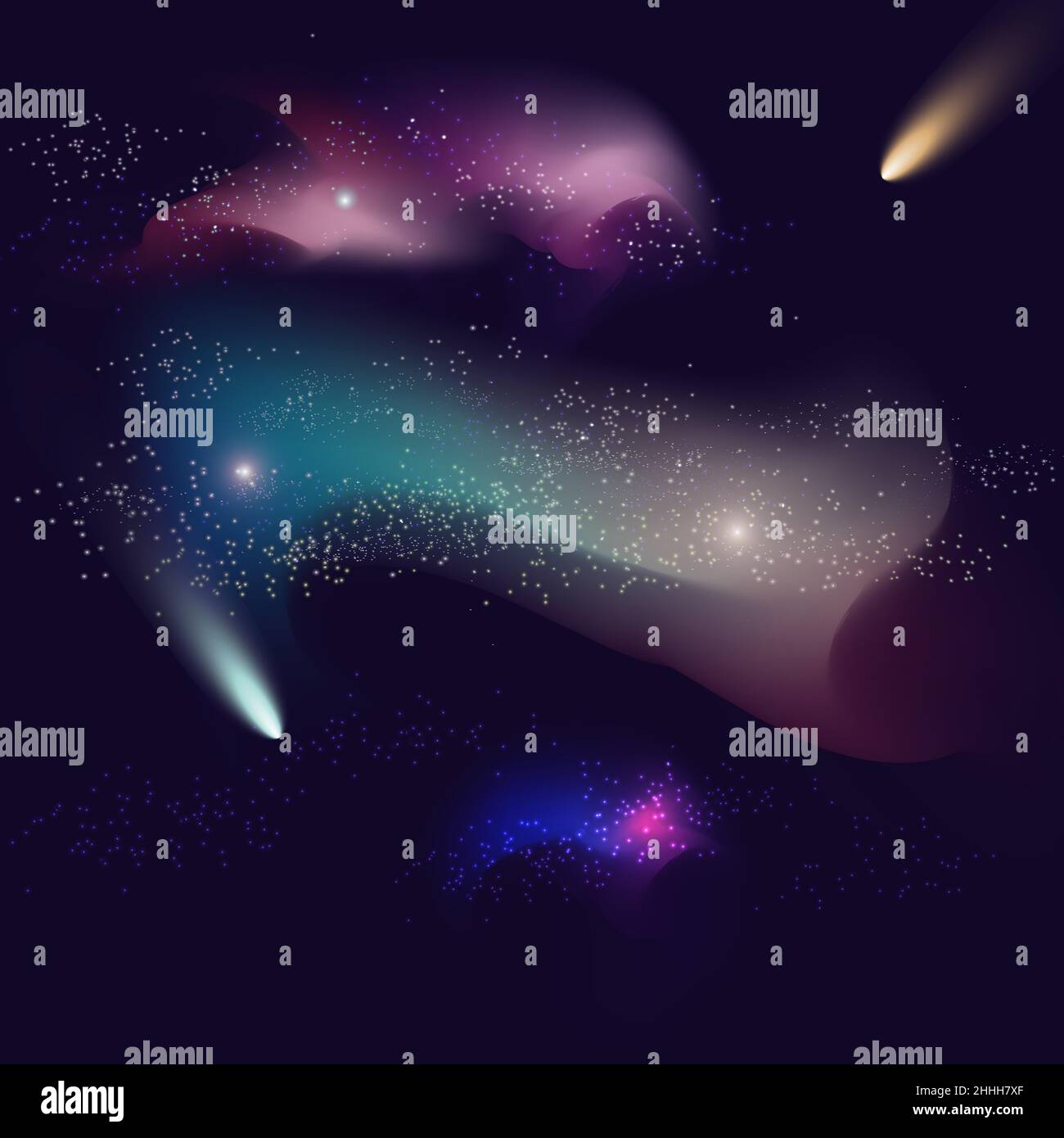 Colorful space background with Nebula, stellar dust, bright light ...