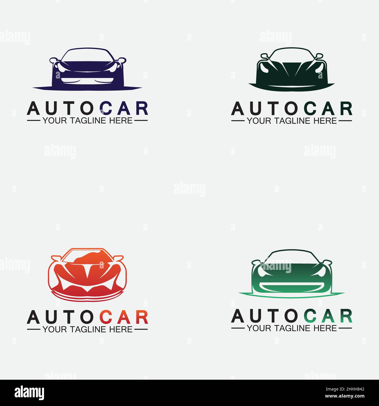 Set Auto car logo design with concept sports car vehicle icon ...