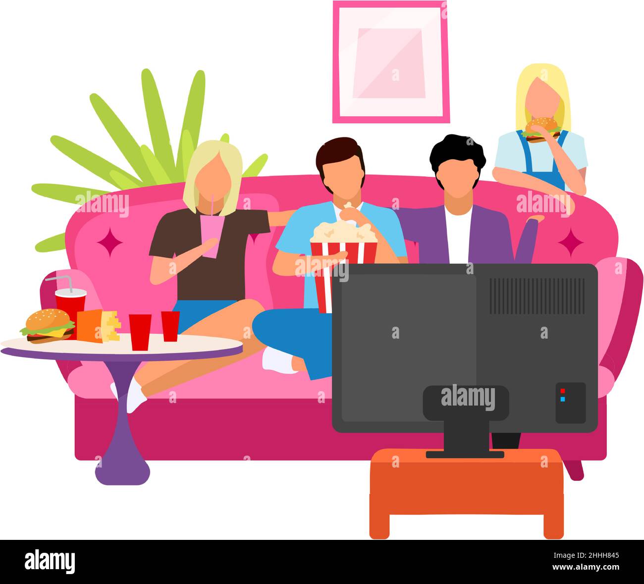 Teen Watching Television Cut Out Stock Images & Pictures - Alamy