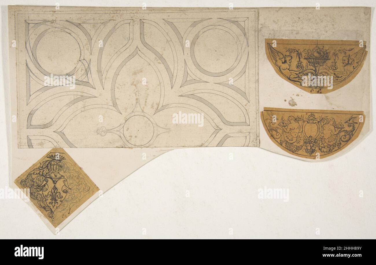 Four decorative motifs 1830–97 Jules-Edmond-Charles Lachaise French ...