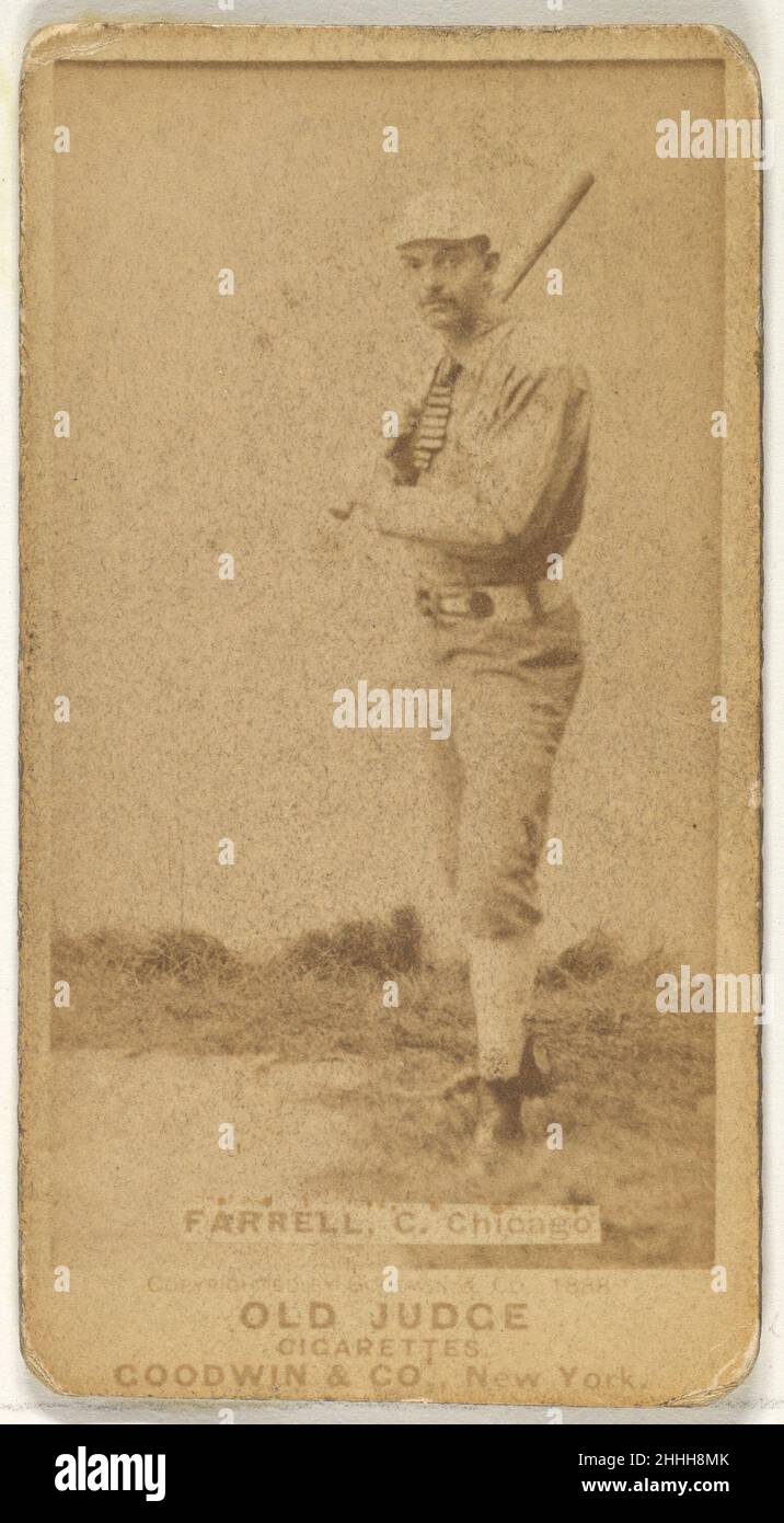 Charles Andrew "Duke" Farrell, Catcher, Chicago, from the Old Judge ...