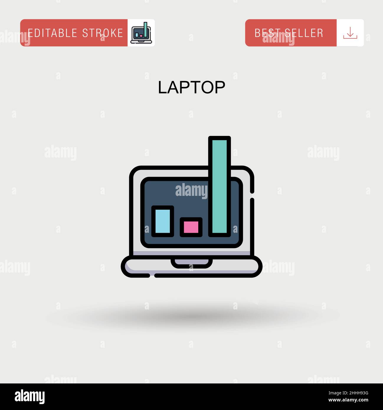 Laptop Simple vector icon Stock Vector Image & Art - Alamy