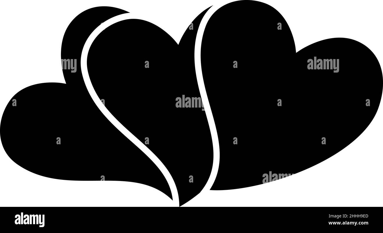 Line passion heart sign Black and White Stock Photos & Images - Alamy