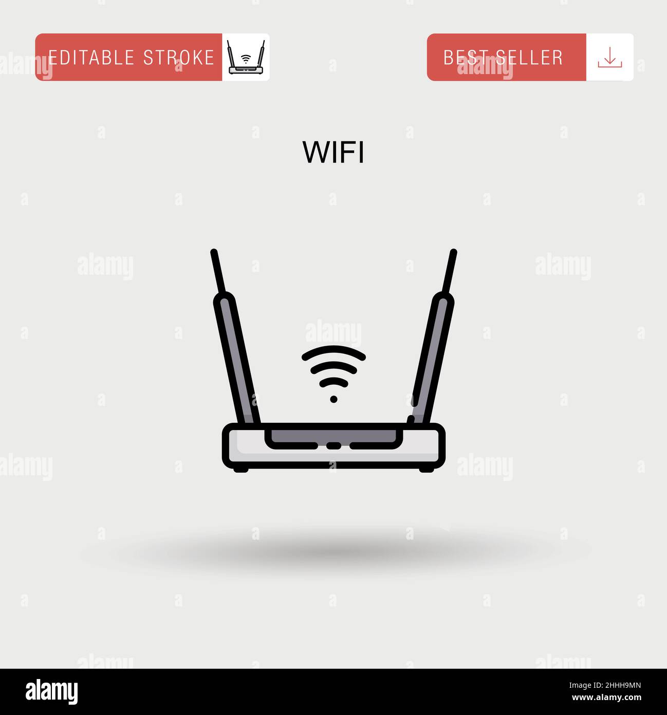 Wifi Simple vector icon Stock Vector Image & Art - Alamy