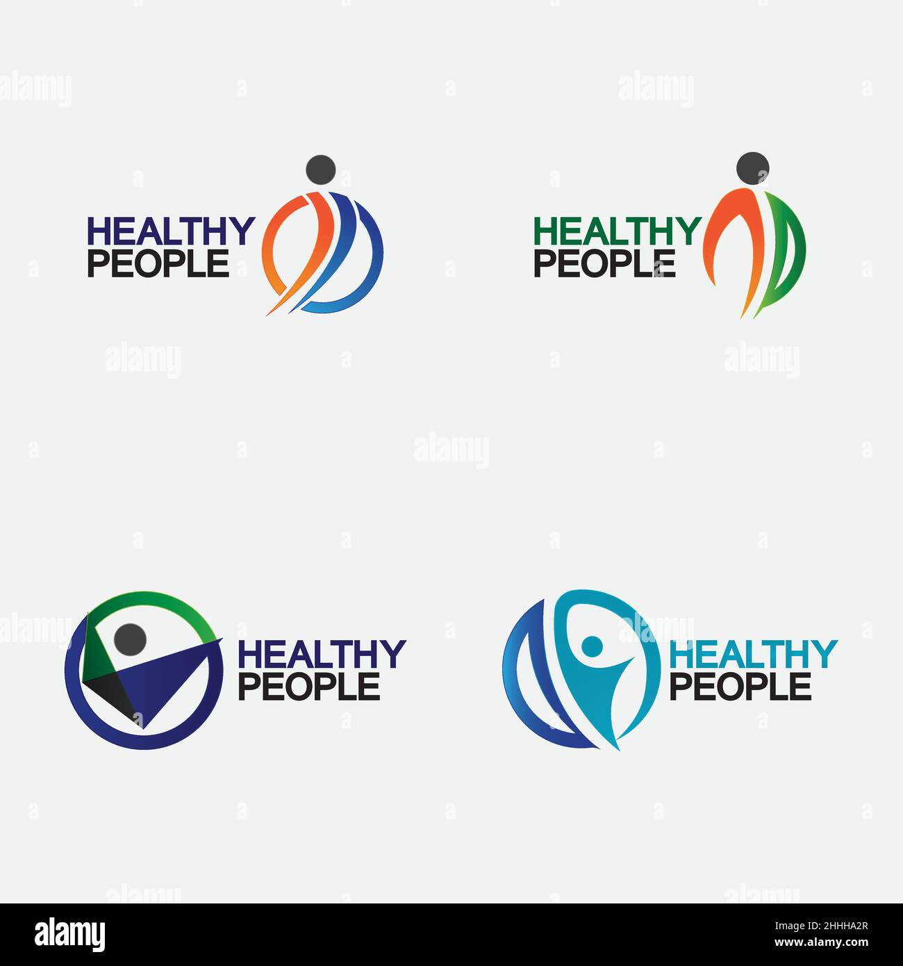 Set Health People Logo Vector illustration Design Template Stock Vector ...