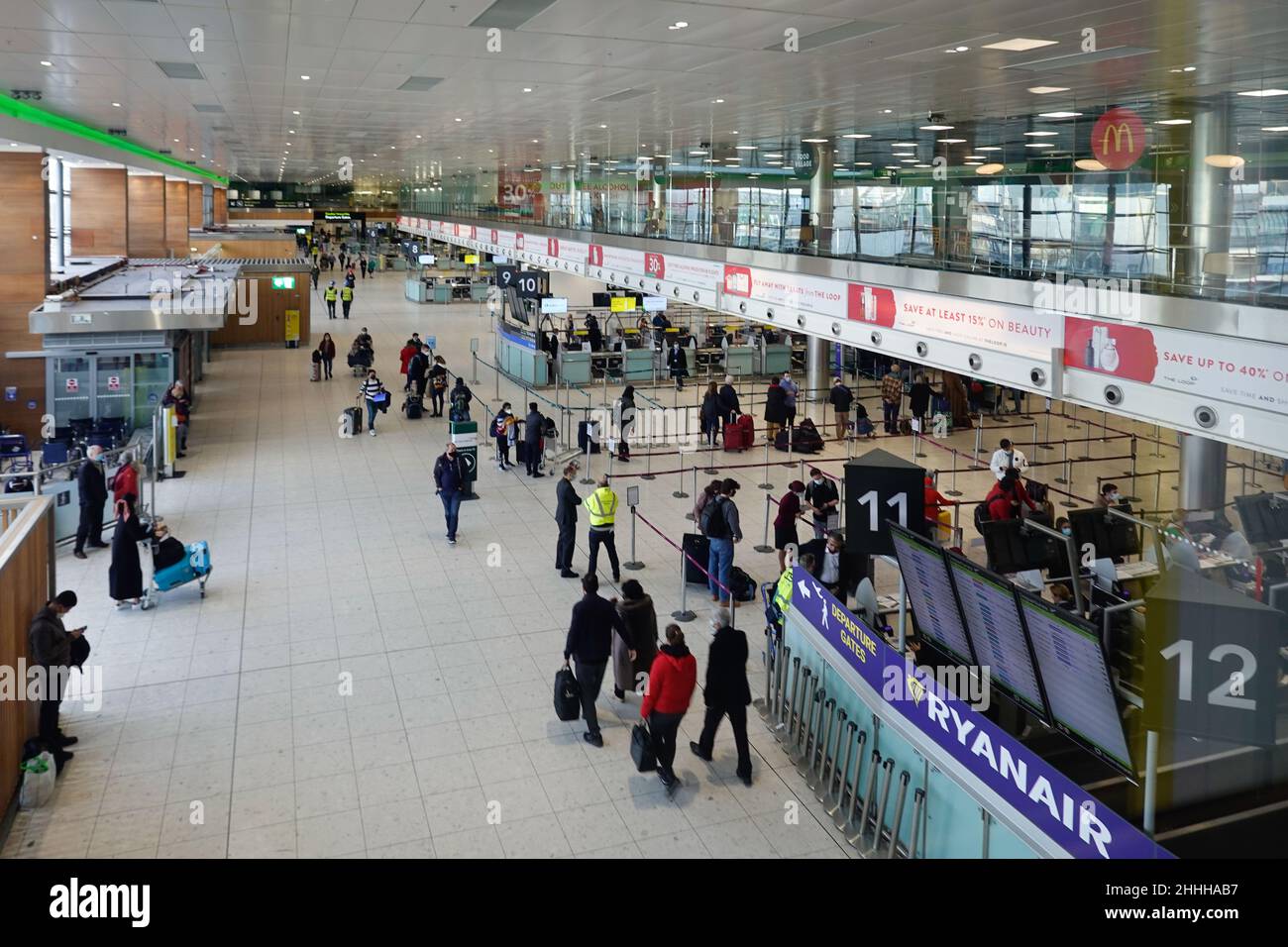 Dublin, Dublin, Ireland. 22nd Jan, 2022. View of the Departures area of ...