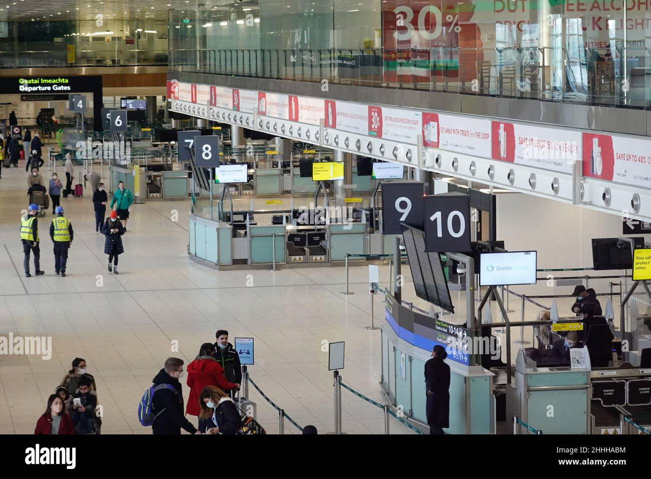 Dublin, Dublin, Ireland. 22nd Jan, 2022. View of the Departures area of ...