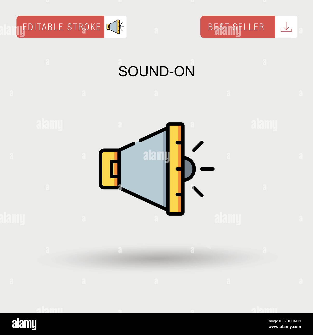 Sound wave icon on black Stock Vector Images - Alamy