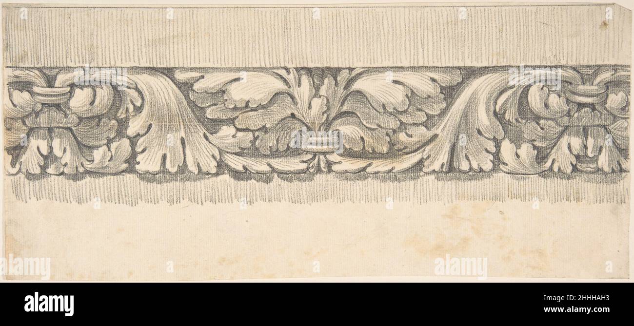 Border Design from a Classical Frieze, Decorated with Vines and Leaves ...