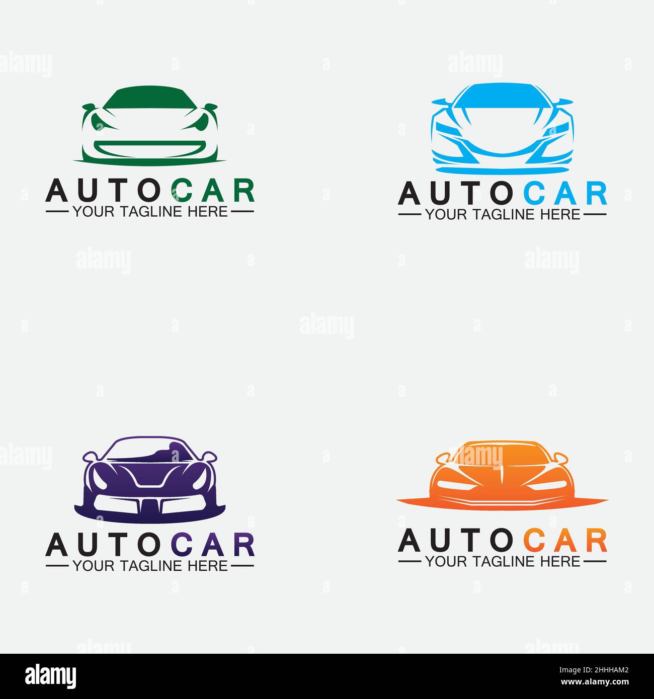Set Auto car logo design with concept sports car vehicle icon ...