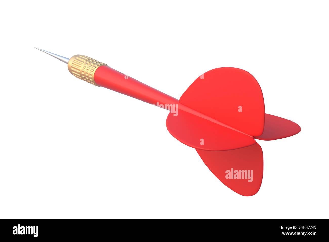 Single dart isolated on white background. 3d render Stock Photo - Alamy